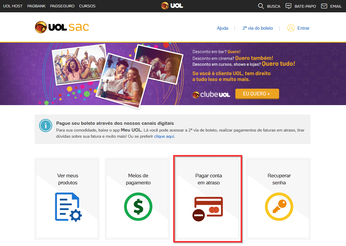 Como pagar meus débitos? - FAQ UOL Host