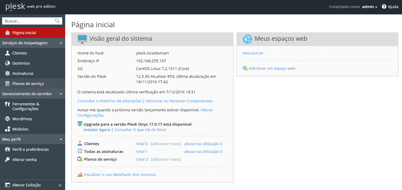 Vps Plesk Gerenciamento De Projetos Uol Host